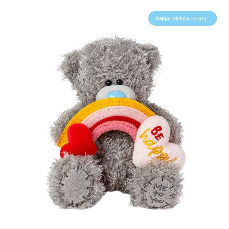 Британский плюшевый медведь MeToYou Blue Nose Patch Bear, детская успокаивающая игрушка, плюшевый медвежонок Счастливая