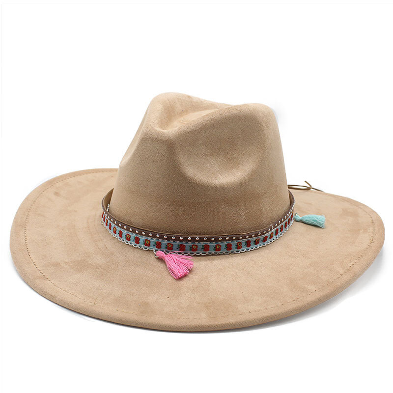 Многоцелевая Джазовая шляпа черная 2025 Унисекс Осень Защита от солнца Шерсть / MOM-013