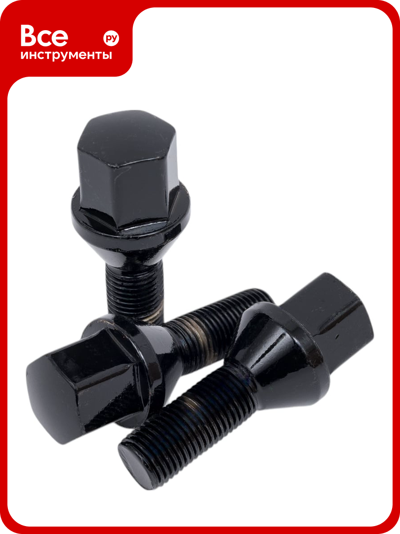 Комплект, Черный, болтов Черный М12x1.25, 20 шт STARLEKS KK172110/BC, 20шт