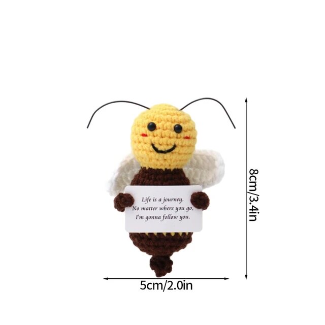 Вязаная крючком кукла с позитивной энергией, симпатичная мини-игрушка в виде обнимающейся картофелины, украшение ручной работы, кавайное вязаное крючком животное в подарок на Рождество