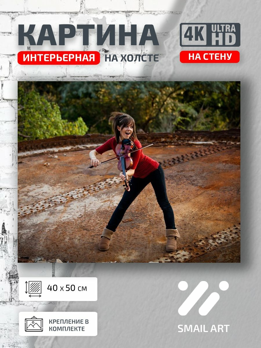 Картина на холсте интерьерная 40 на 50 на стену Скрипка stirling для гостиной портрет декор