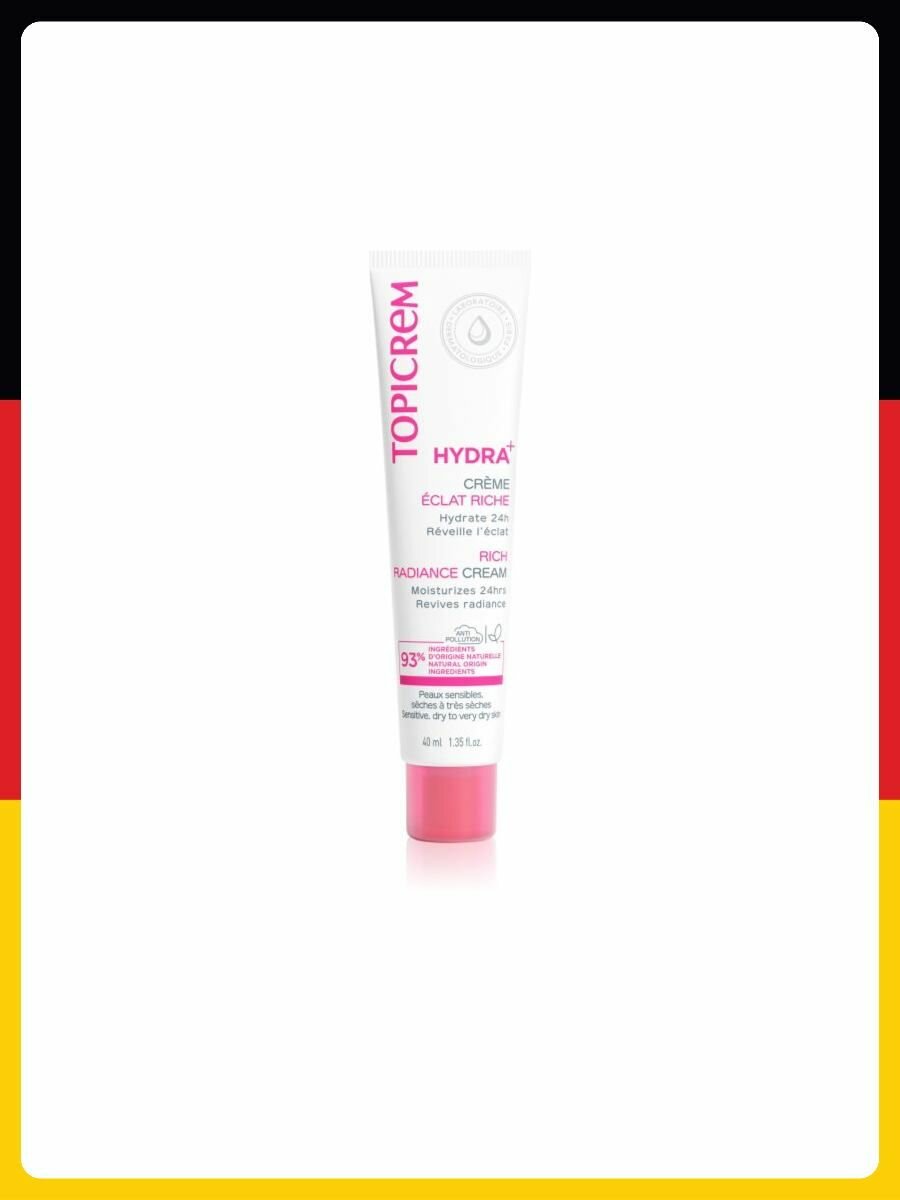 Крем для ухода за кожей Topicrem Hydra+ Rich Radiance Cream intensive, hydrating day cream, 40 мл
