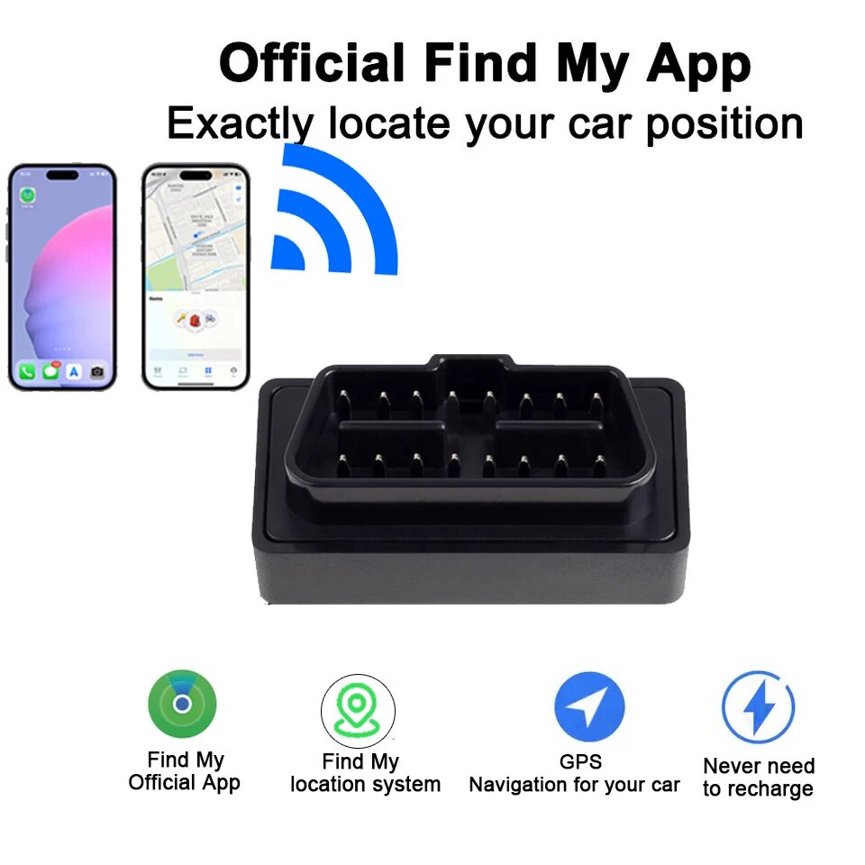 Мини-GPS-трекер для автомобиля OBD2 GPS-локатор с приложением Find My APP для Apple ITag OBD GPS-монитор Трекер Анти-потерянное устройство Бесплатное приложение