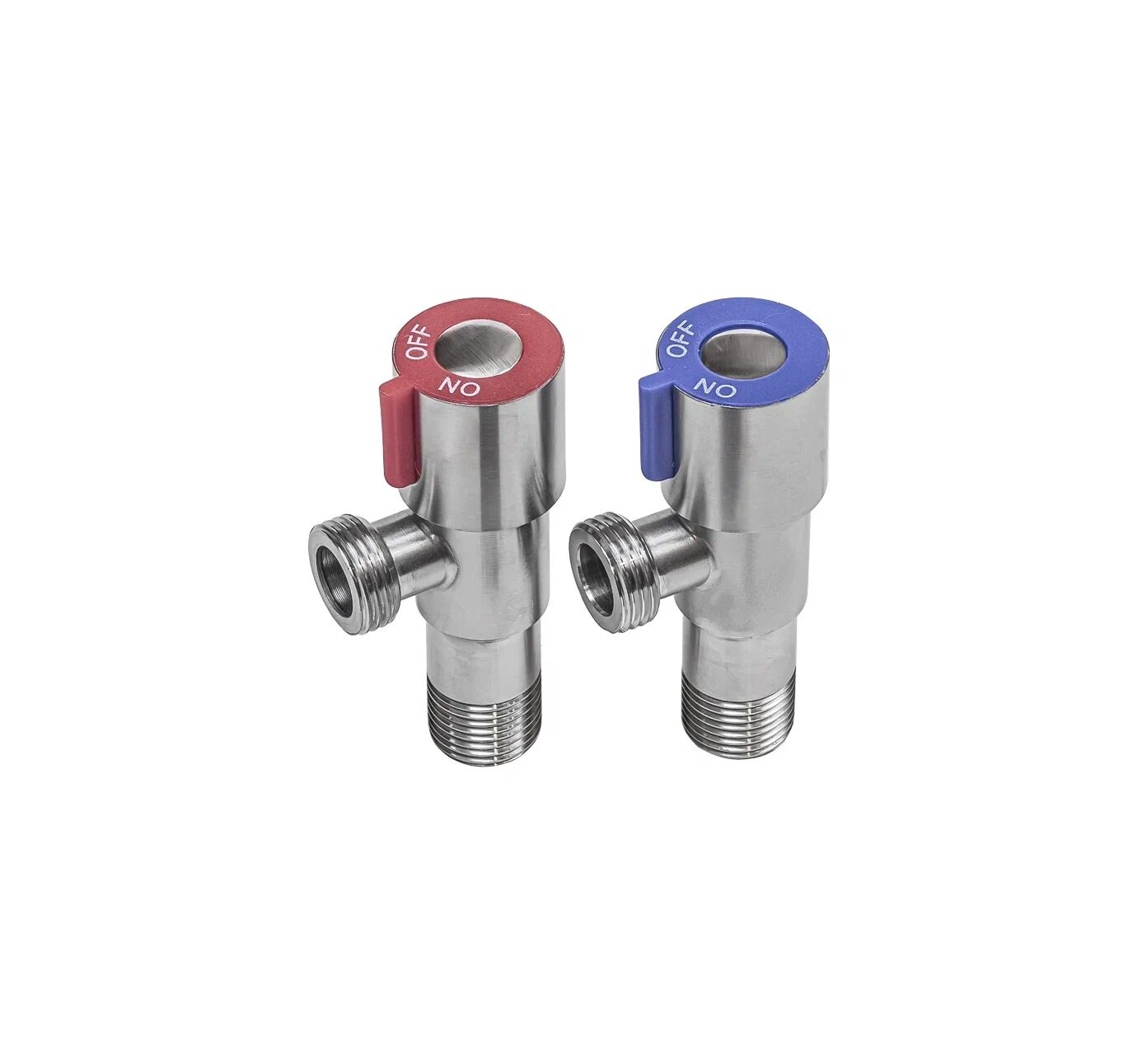 Кран приб. керам. кран-букса нерж. сталь SUS304 гор+холод 1/2*1/2 TIM/Угловой нерж. кран TIM с керамической кран-буксой