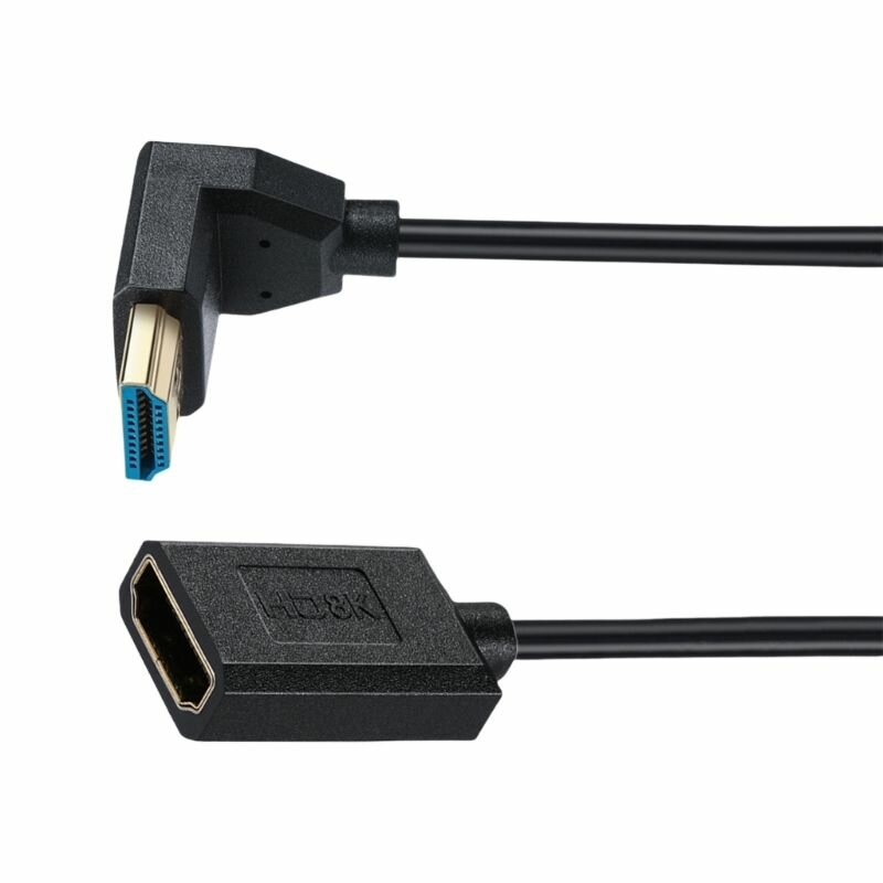 Версия 2.1 Кабель-адаптер HDMI от мужчины к женщине 0,3 метра-верхний изгиб
