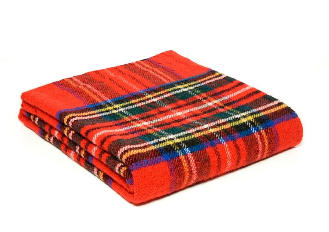 Шотландский шерстяной 100% плед Tartan - Royal Stewart (TWEEDMILL). Произведено в Великобритании.