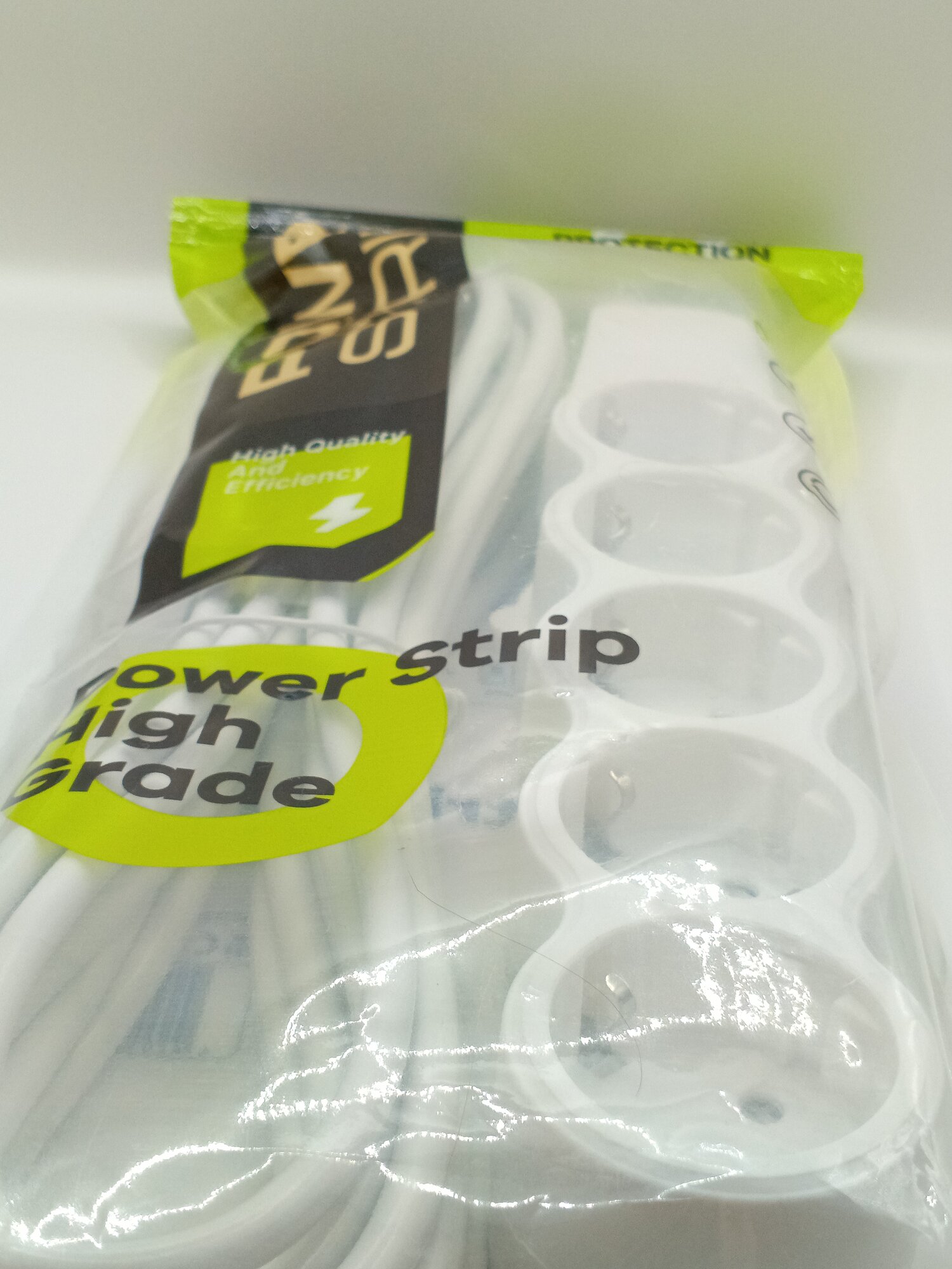 Удлинитель POWER STRIP F05-8м, 5 гнезд, 8 метров, с заземлением, з/ш, 16А
