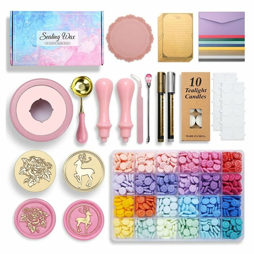 Набор для восковых печатей 24 цвета