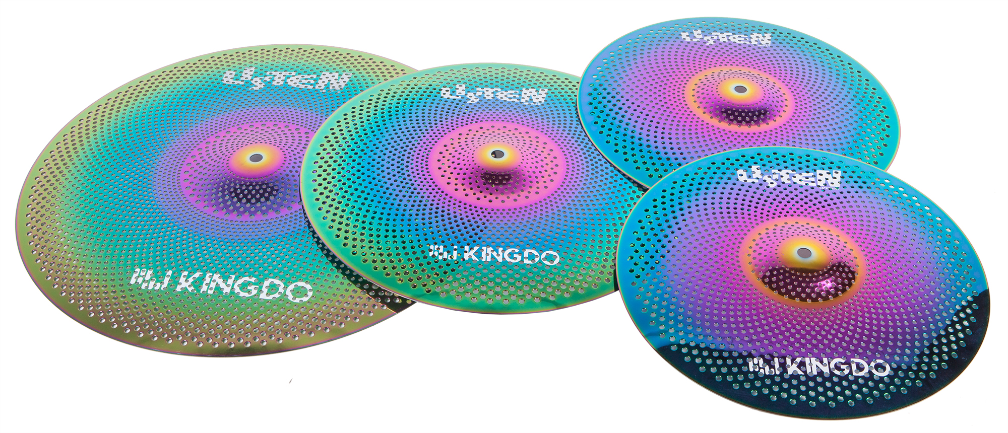 KINGDO LOW VOLUME SET 14"+16"+20" RAINBOW - комплект тарелок, специальный сплав, medium, звучание тихое