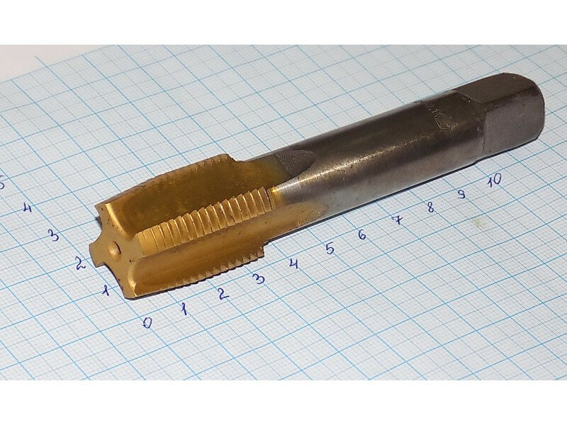 Метчик М24х2,0 мм р6м5 машинно-ручной однопроходной для сквозного отверстия СССР