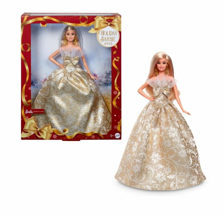 Кукла Barbie Signature Holiday, коллекционная, с аксессуарами, 29см