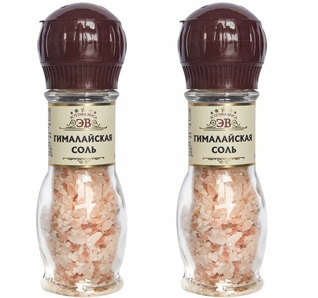 Соль Гималайская розовая (натуральный продукт) в мельнице - 2 шт. по 82 гр.