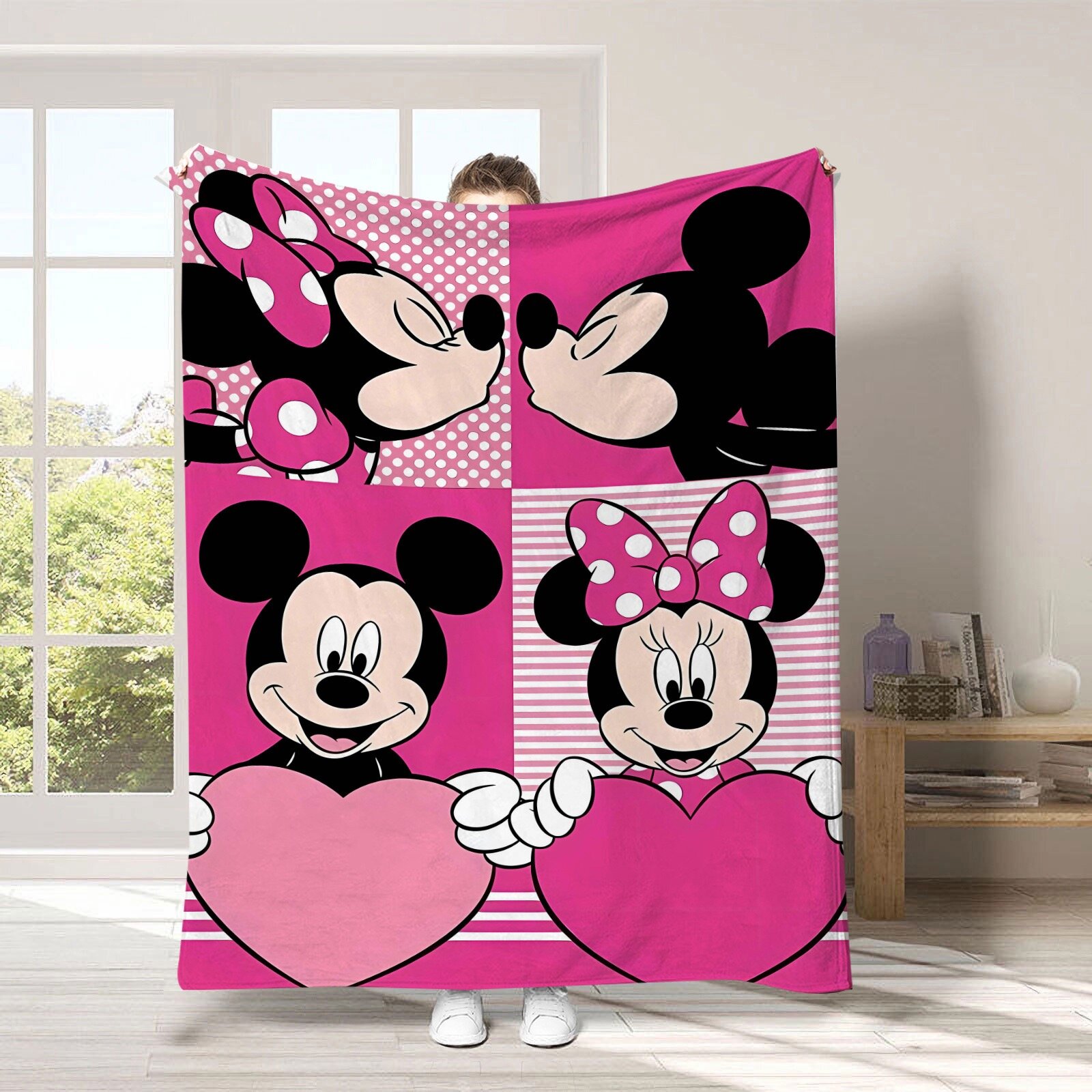 Disney Детский плед с изображением Микки Мауса, фланелевый всесезонный плюшевый плед из фланели с мультяшным принтом.