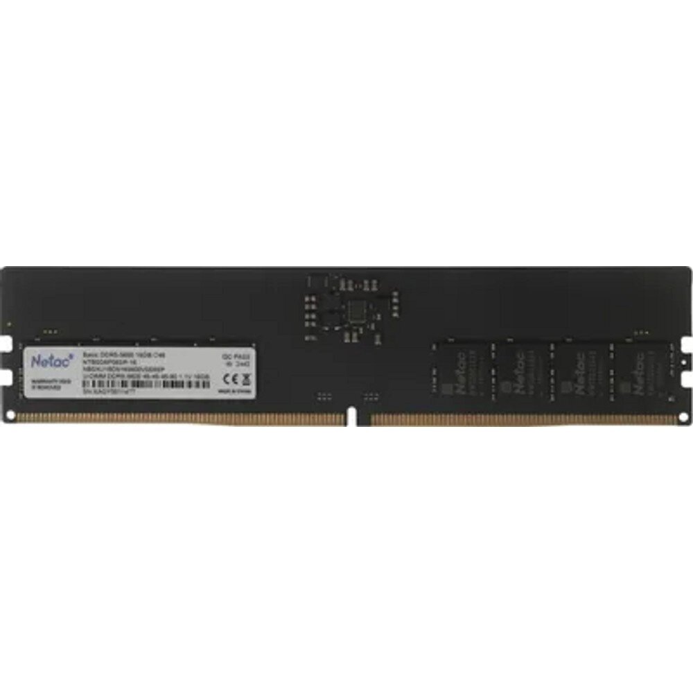 Модуль памяти Netac DDR5 DIMM 16GB 5600MHz NTBSD5P56SP-16