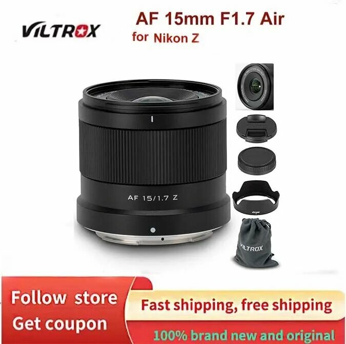 VILTROX 15mm F1.7 Z-Mount объектив для Nikon, APS-C ультраширокоугольный автофокусный объектив для Nikon Z-Mount