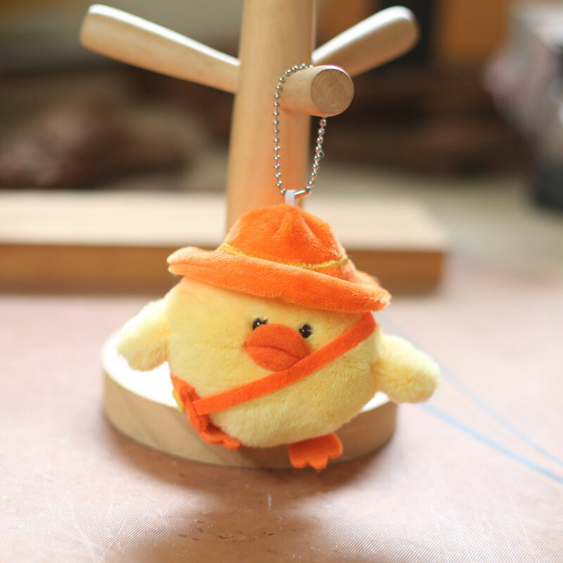 Cute chick plush keychain soft stuffed animal bag charm gift for kids teens room decor stylec