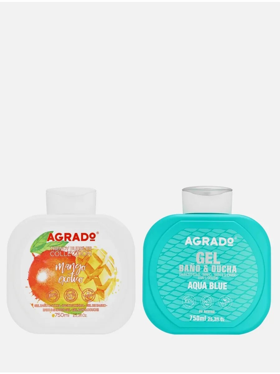 Набор гелей для ванны AGRADO exotic mango + aqua blue