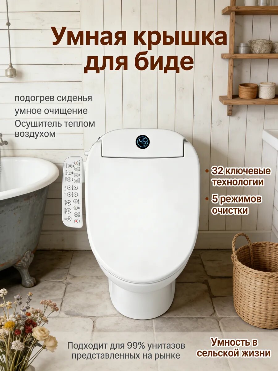 Умная крышка биде для унитаза