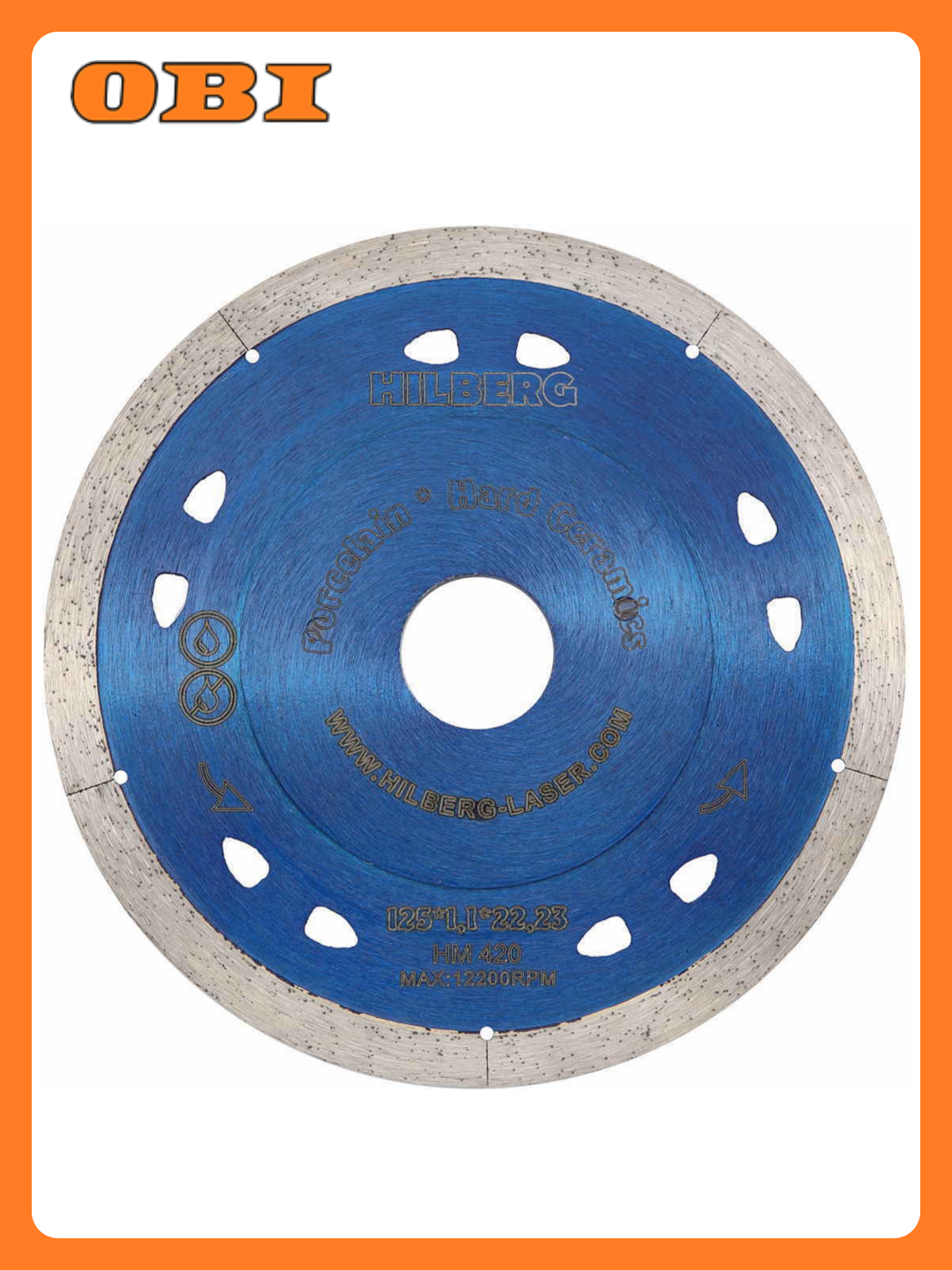 Диск алмазный отрезной HILBERG 125x22,23 Extra Thin 1,1 mm HM420