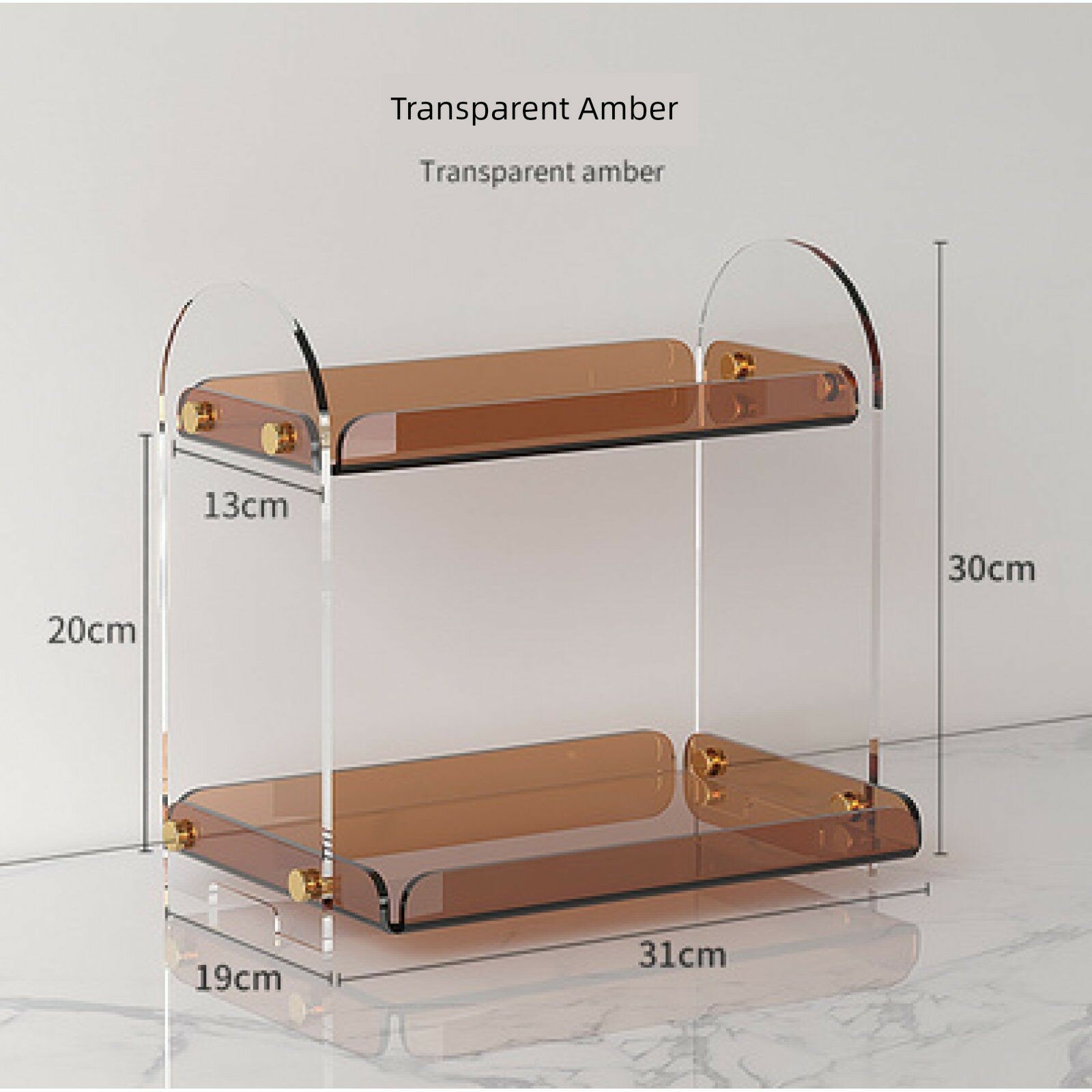 Стеллаж для хранения косметики для умывальника, столешница, светильник для ванной комнаты, роскошный стиль, акриловый