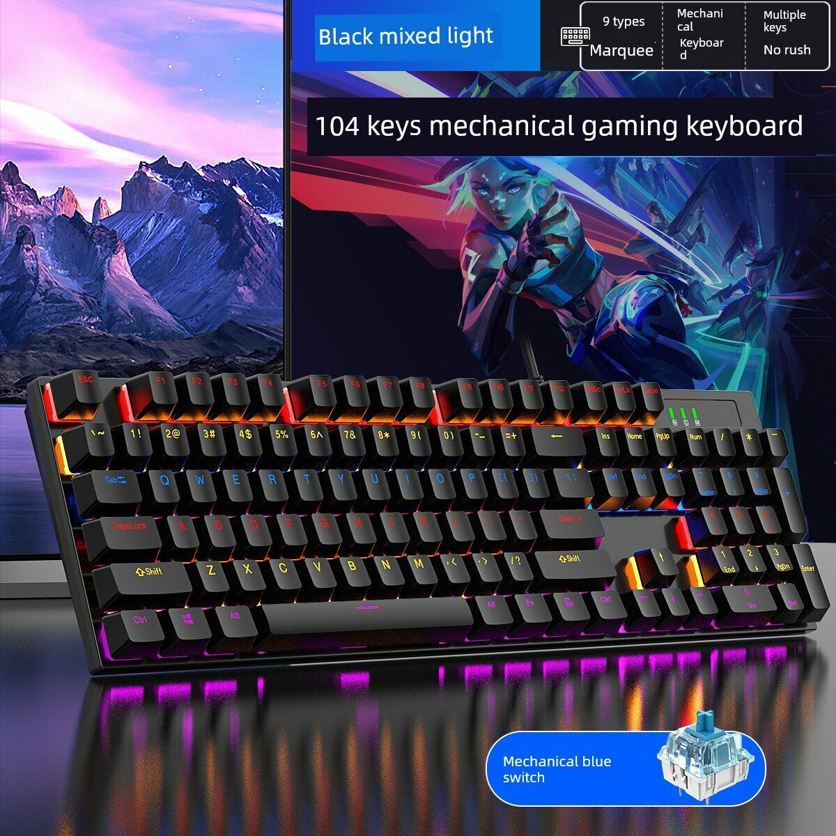 Механическая клавиатура MaiCong ACE68, аналогичная модели, 60/68 клавиш, для киберспорта и игр на ПК, бестселлер.