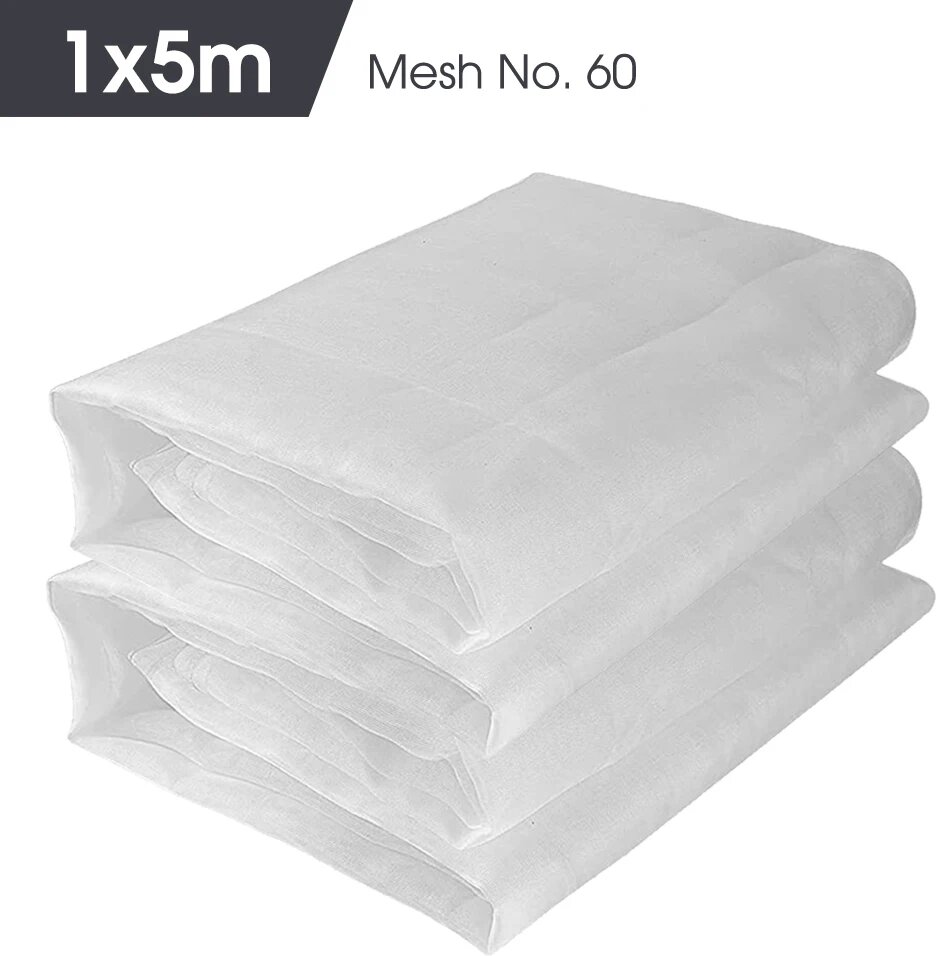 Садовая сетка нейлон белая 60-сетчатая 1x5M