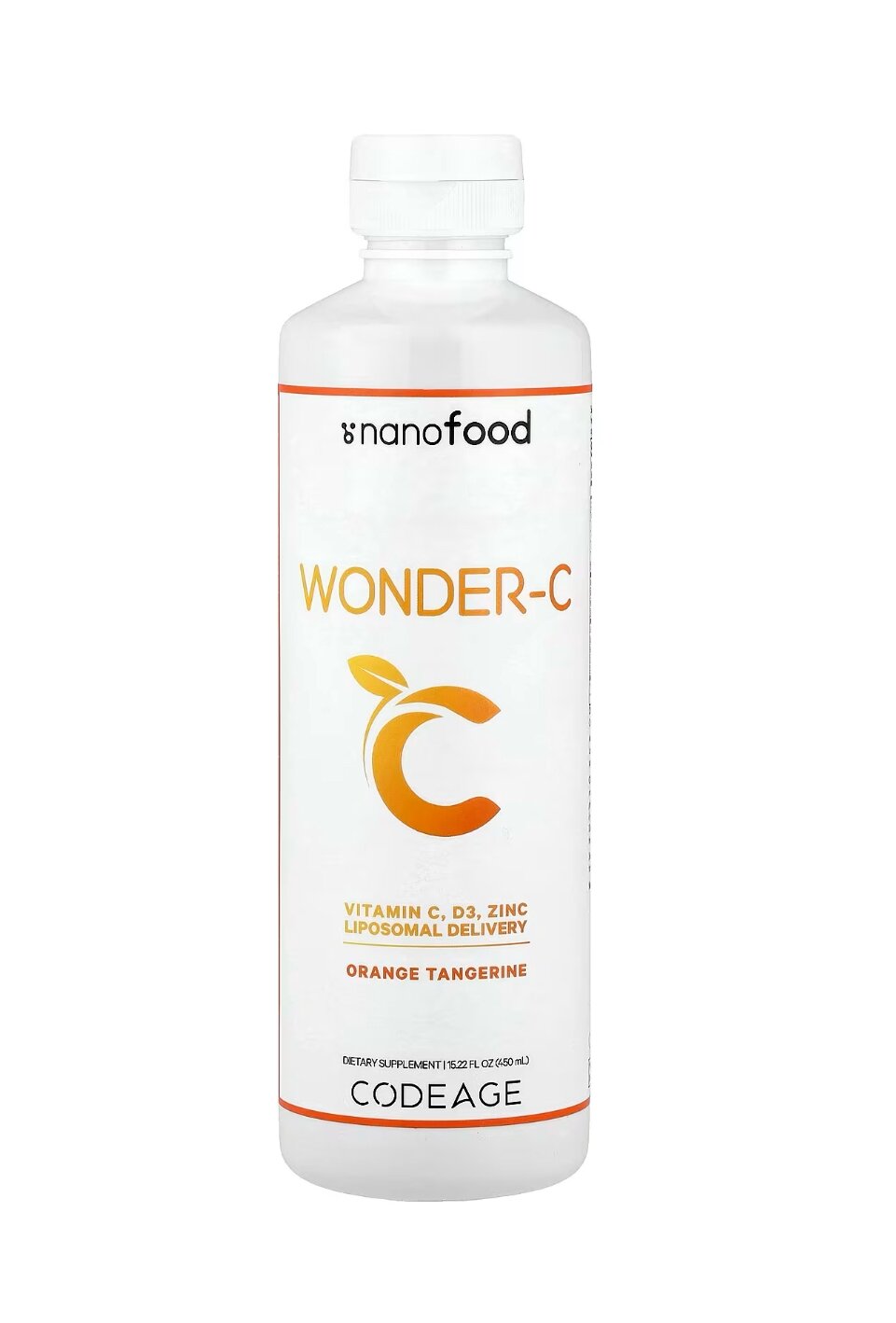 Codeage Nanofood Wonder-C витамин С + Е, Д3 и цинк в липосомальной жидкой форме 450 мл