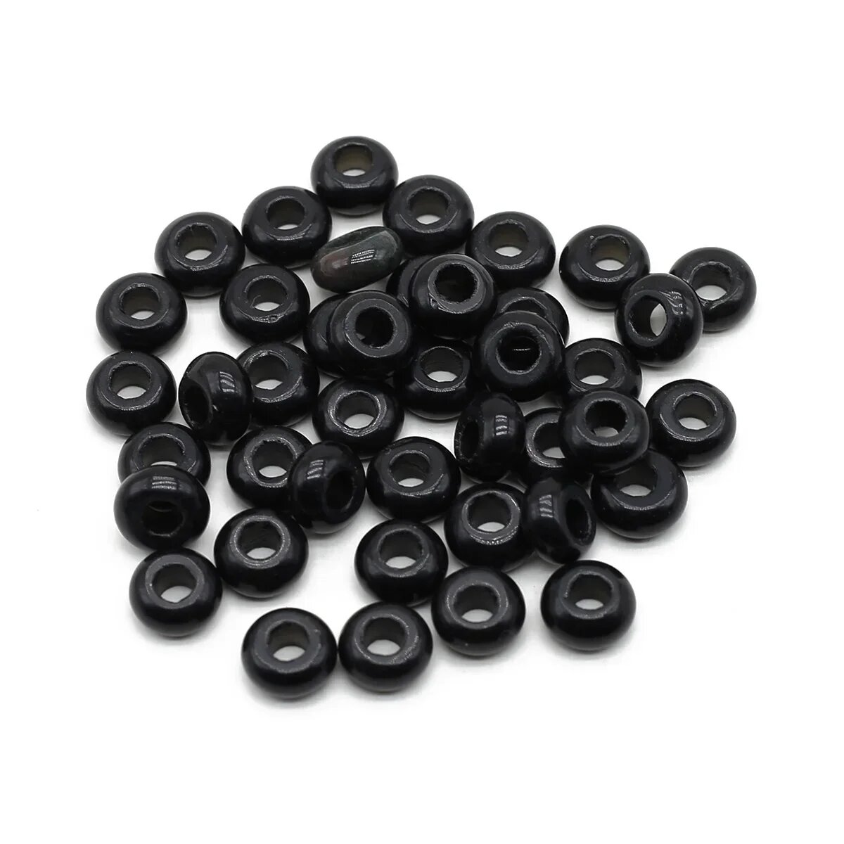 Бусины из натуральных камней аметист, тигровый глаз, нефрит Черный, Black Agate