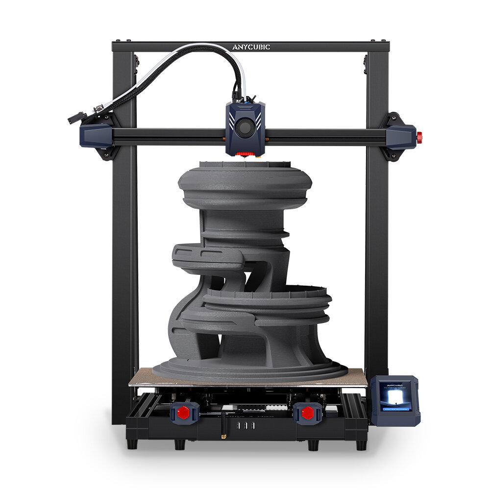 Anycubic Kobra 2 Max 3D Printer с максимальной скоростью 500mm/s, поддержкой дистанционного управления и приложения, автоматической укладкой, платформой для печати размером 420x420x500mm, 4.3-дюймовым цветным сенсорным экраном и бесшумной системой