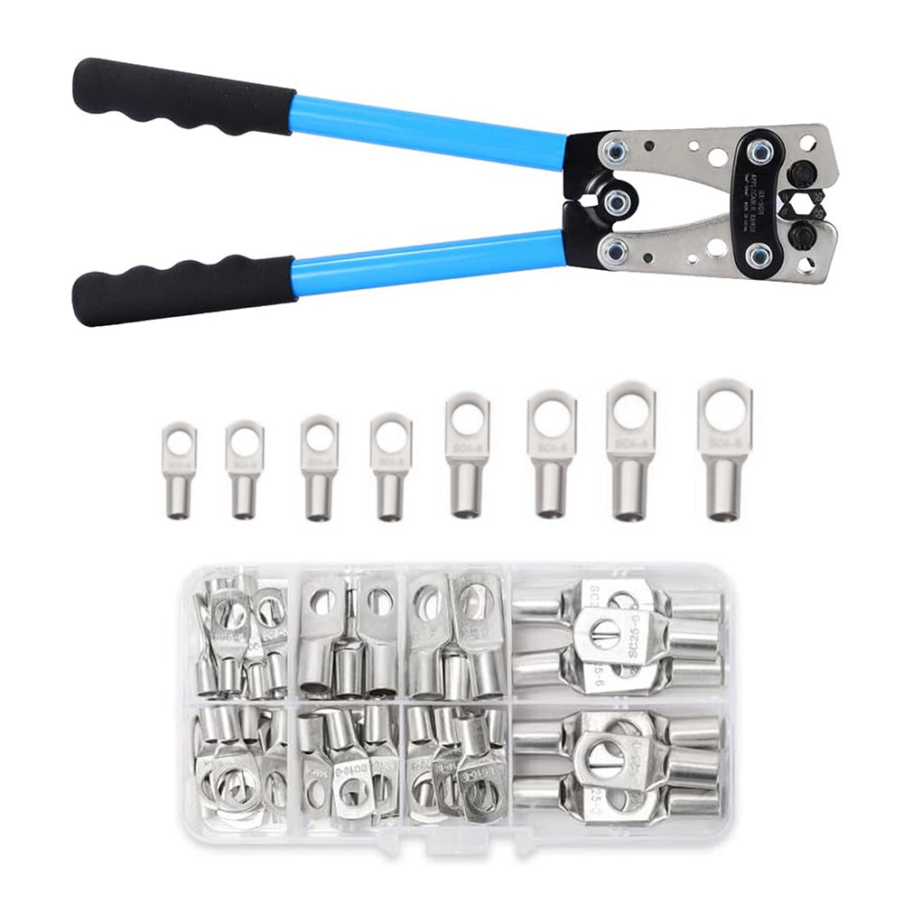 60 шт. Ассорти автомобильных медных кольцевых наконечников для проводов, обжимных соединителей, оголенных кабелей, клемм аккумулятора, паяных соединителей HX-50B комплект