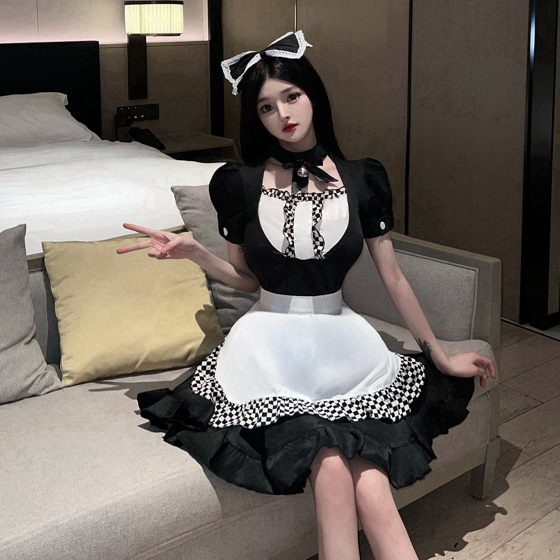 Новый костюм горничной для косплея, сексуальное нижнее белье, милый стиль Лолиты с кошачьей тематикой, повседневная форма горничной. 222 горничные