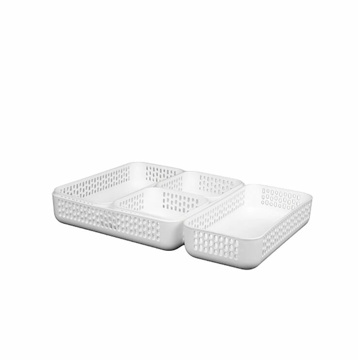 Набор корзин для хранения белый UNO 2 VERDE