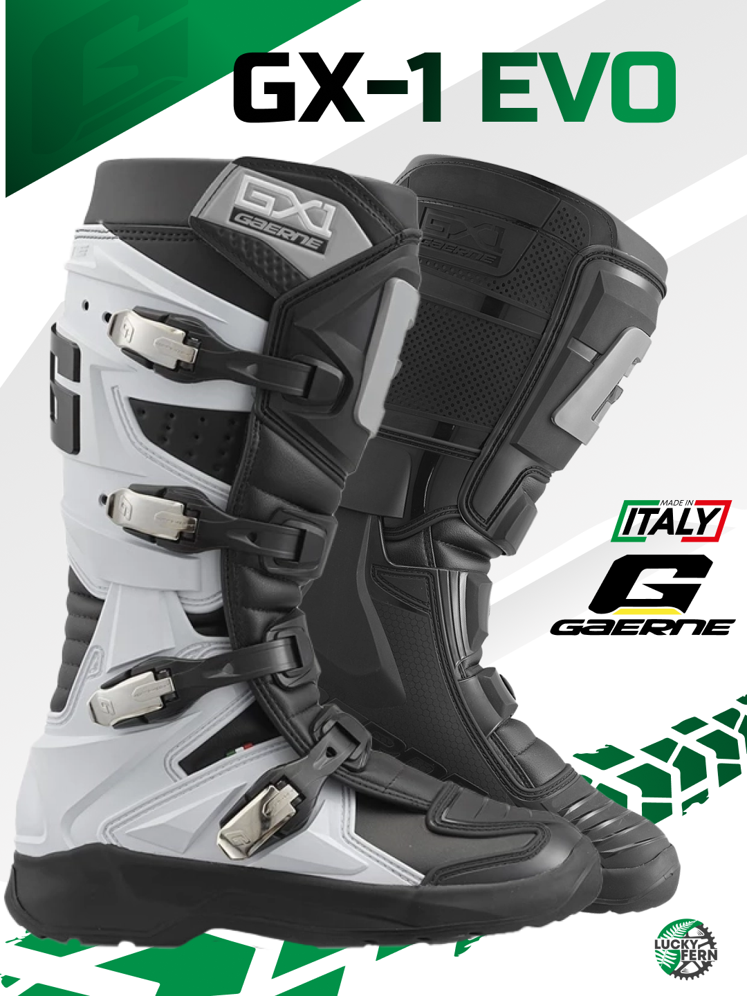 Мотоботы Gaerne GX1 Evo Black/White/Grey 47