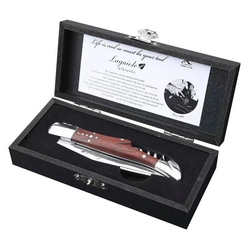 Laguiole Нож столовый 1 предм. коричнево-красный