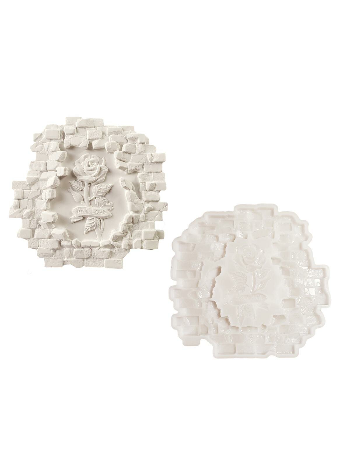 Силиконовая форма "Сделай сам", настенная гипсовая форма с цветком розы в виде объемной настенной плитки