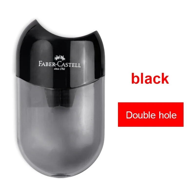 Faber-Castell Точилка для карандашей, черная, двойное отверстие