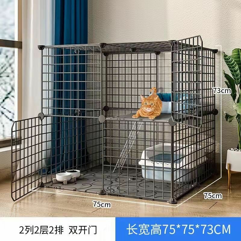 Клетка для кошек, очень большая, свободное пространство, двухъярусная вилла для кошек, домик для питомцев, большой домик для кошек, интегрированный без туалета