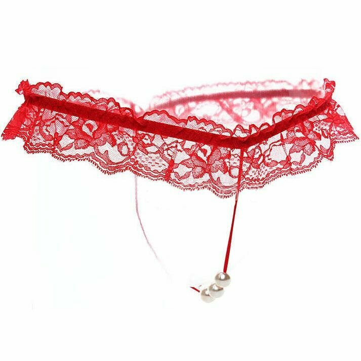 Женские сексуальные трусики с массажем жемчугом, кружевные, без промежности, легко надевать, экстремальное соблазнение