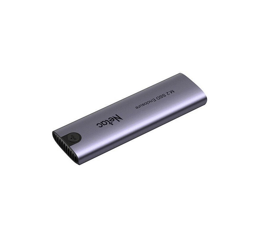 Внешний корпус для SSD M.2 NVMe Netac WH51, USB 3.1 Type-C, алюминий, серый, NT07WH51-32C2
