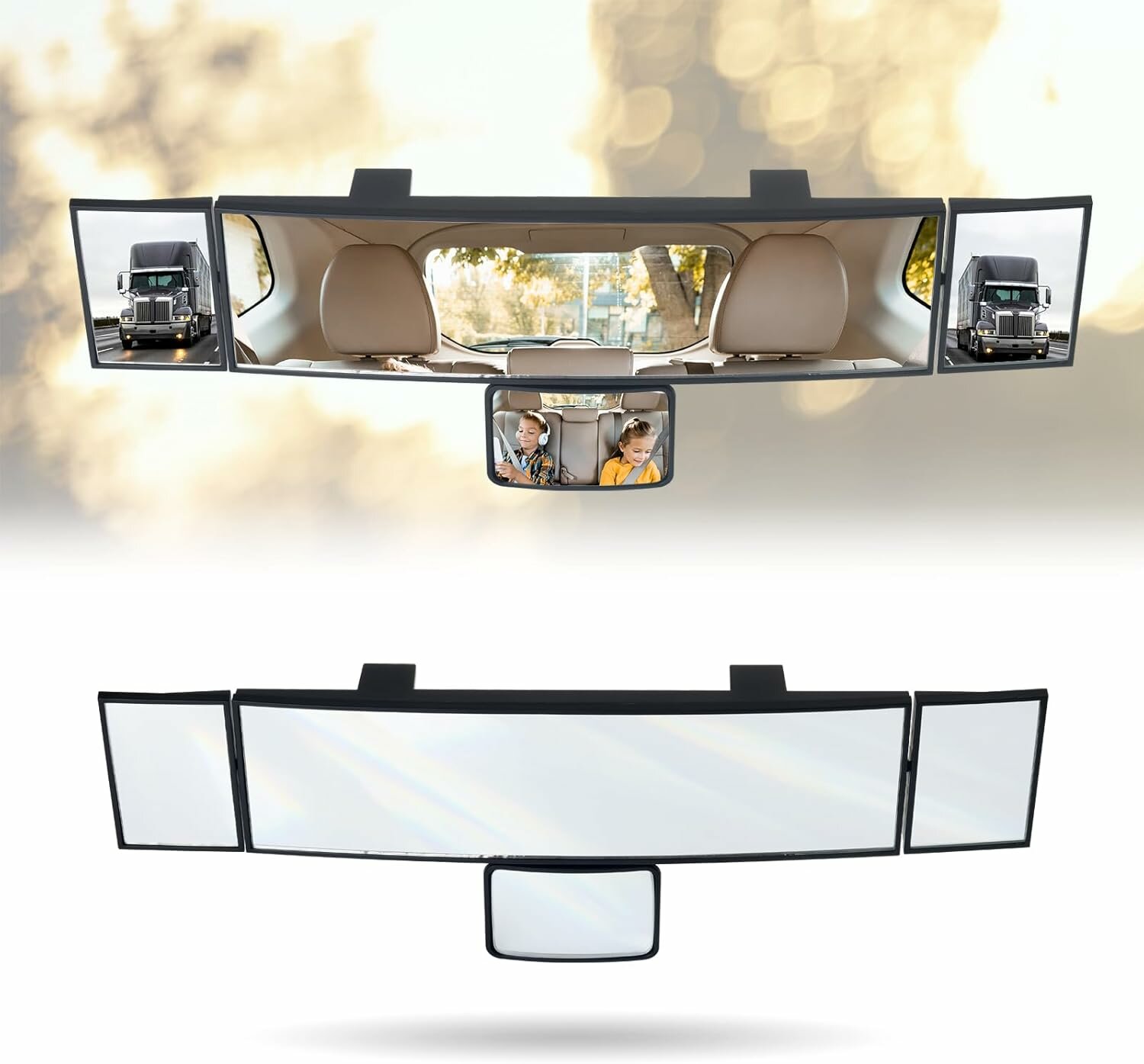 Автозеркало с детским отражателем 180 обзор Универсальное крепление для всех типов авто Подарок для водителей семейных автомобилей