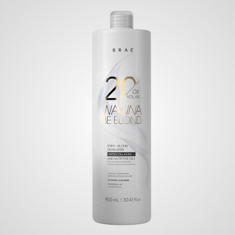Окислитель Ox 20 Vol. 6% 900 мл BRAE Wanna Be Blond Shiny-Blond Developer Ox 20 Vol. 6% Эмульсия 900 мл