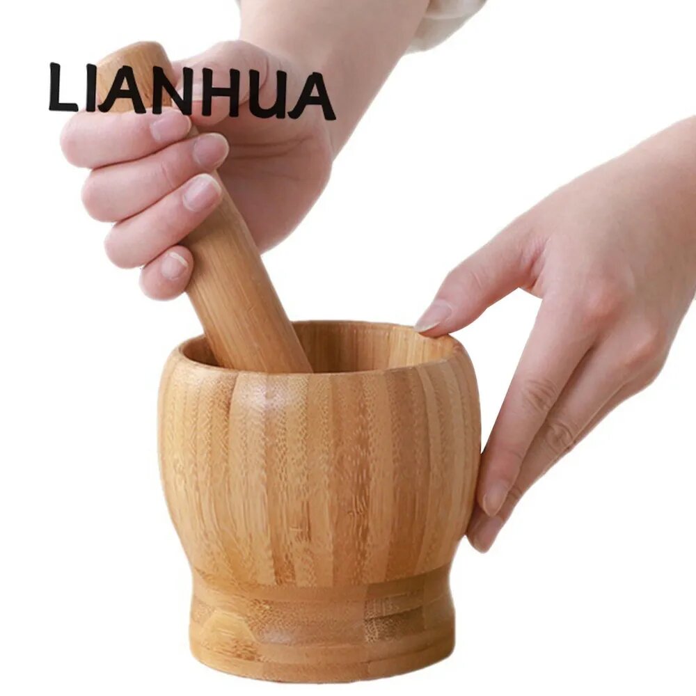 Ступка с пестиком, Натуральное дерево