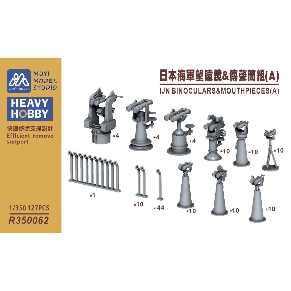 MUYI модель R350062 1/350 бинокли и детали для печати