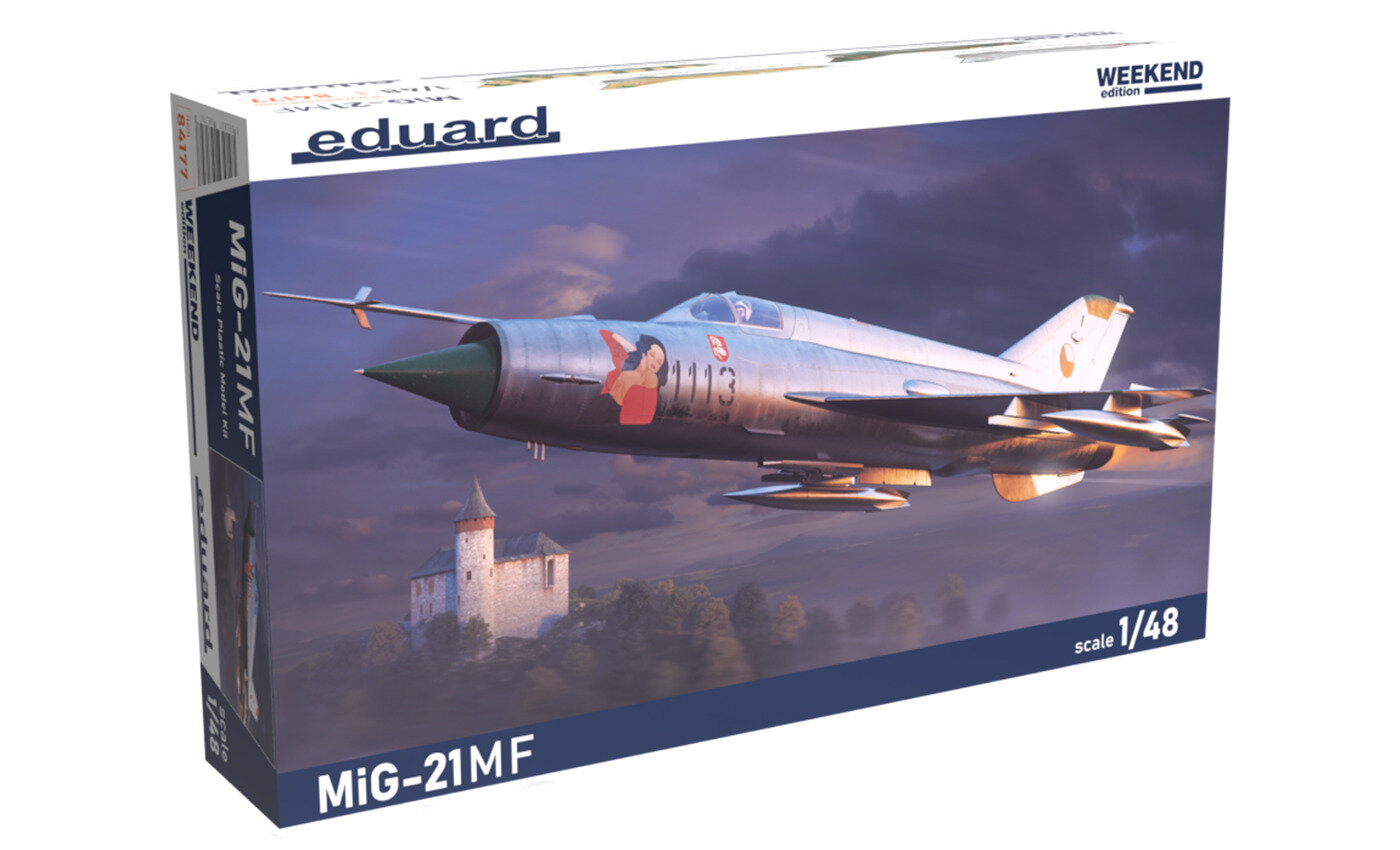 Сборная модель самолета Eduard 1/48 МиГ-21МФ (MiG-21MF) Weekend Edition Высокая детализация, 4 варианта маркировки (84177)