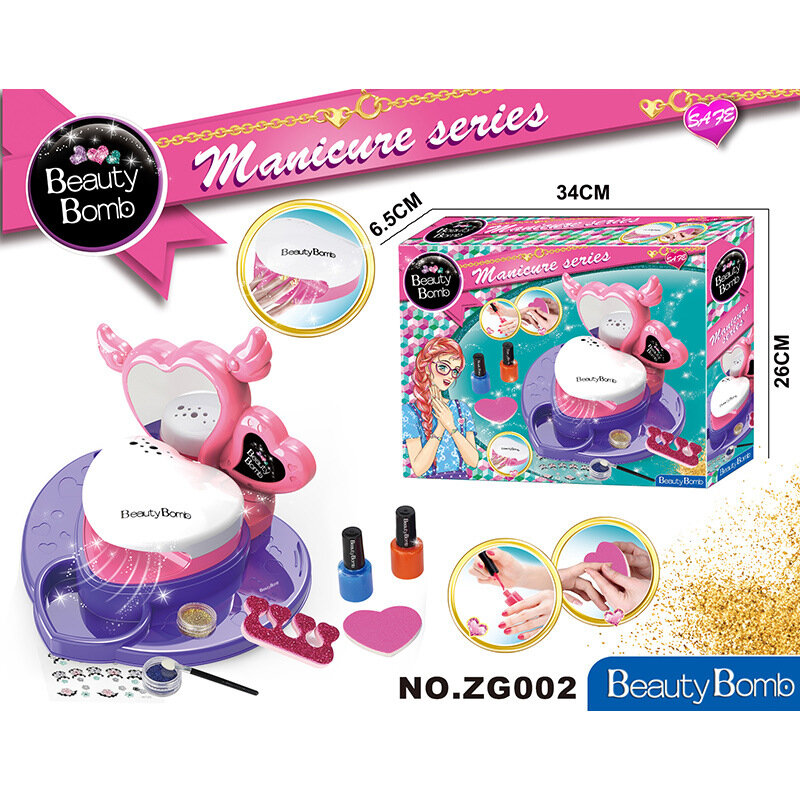 Набор детской косметики для ролевых игр, туалетный столик и маникюрный столик, подарочная коробка с игрушками для макияжа для девочек-принцесс.