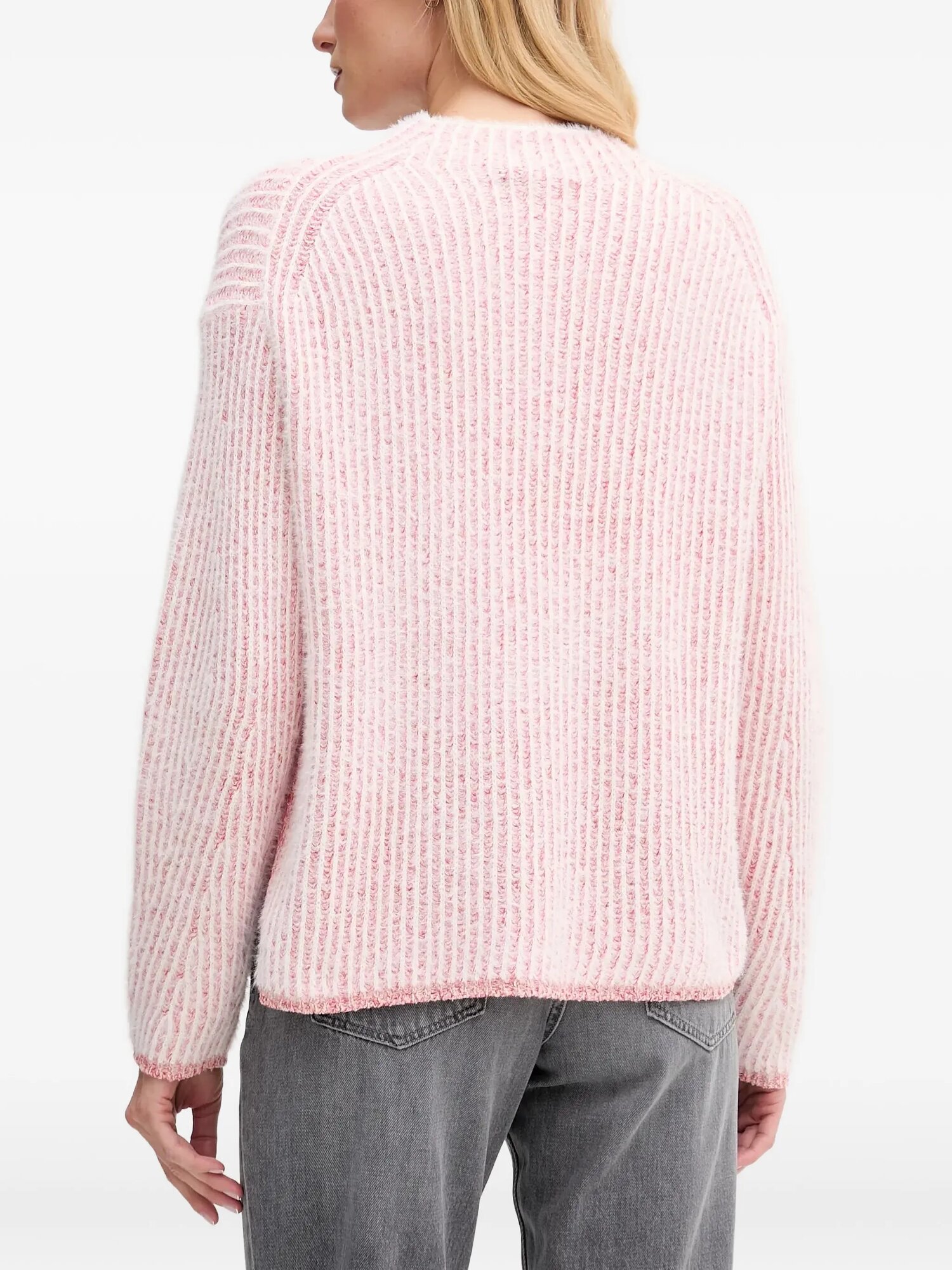 Свитер Oui Textured knitted sweater, размер 44, , pink — фото 1