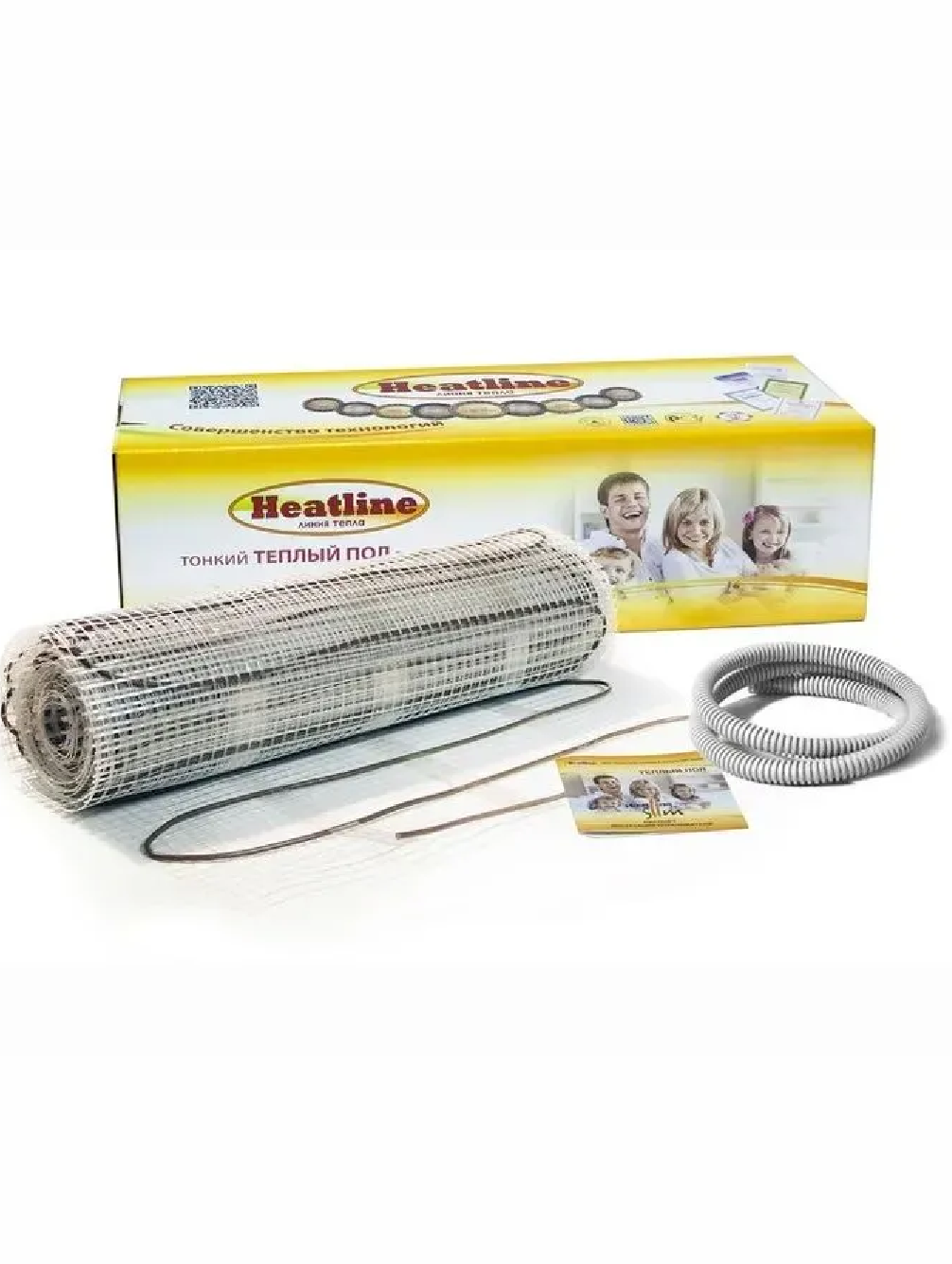 HEATLINE Теплый пол нагревательный мат HL- 300-2,0 одножильный, 300 Вт, 2 м2