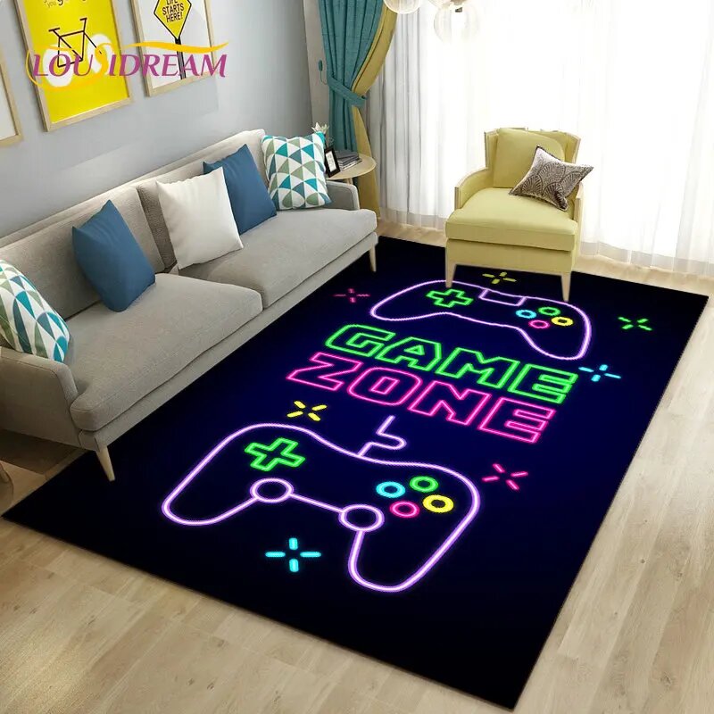 Черный коврик в игровую комнату 230x160cm, LOUSIDREAM