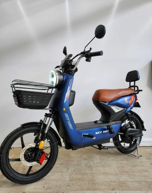 Электровелосипед SkyWay 1200w 18 радиус колес с NFS и круиз контролем на моторе (240w) синий