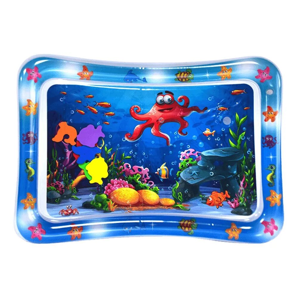 Коврик с океаническими животными для игр с кошкой, квадратный, 69x50 см, PVC